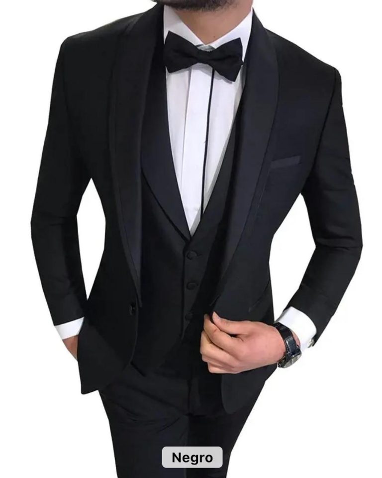 Terno negro de Cuatro piezas para Hombre - Platam Tienda
